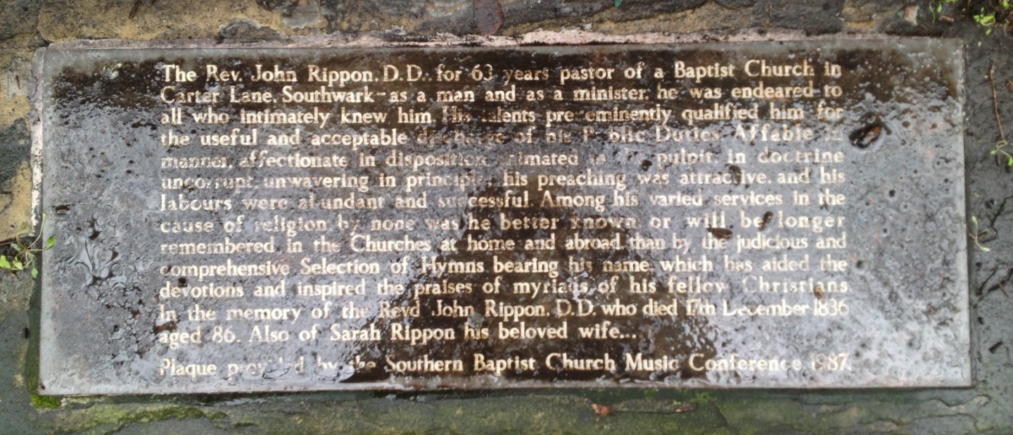 Grave of John Rippon | Plymouth Brethren Archive