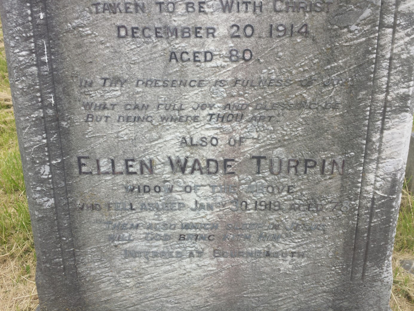 Grave of Walter Thomas Turpin | Plymouth Brethren Archive